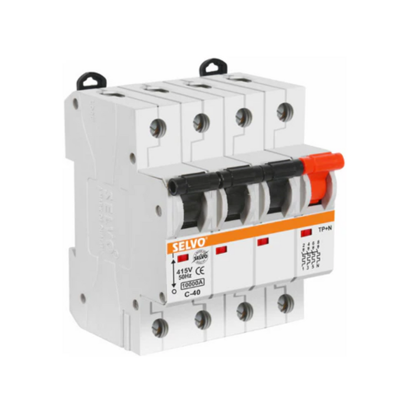 SELVO C-40A Three Pole Neutral (TPN) MCB – selvoelectricalsindia