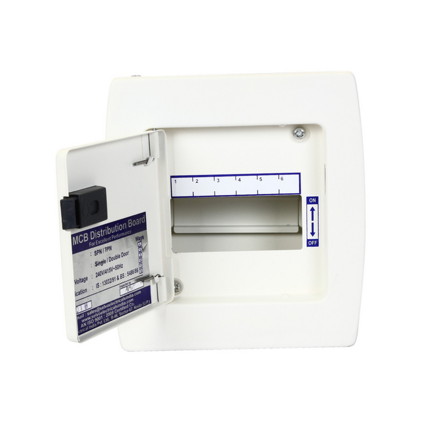 SELVO 6 Way SPN Double door Distribution Board – selvoelectricalsindia