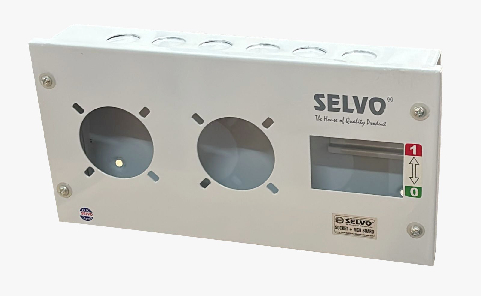 SELVO 2 SOCKET +1 MCB Slot Industrial plug socket Distribution board ...