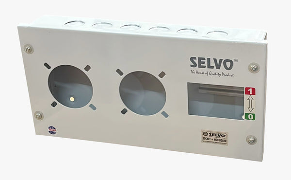 SELVO 2 SOCKET +1 MCB Slot Industrial plug socket Distribution board ...