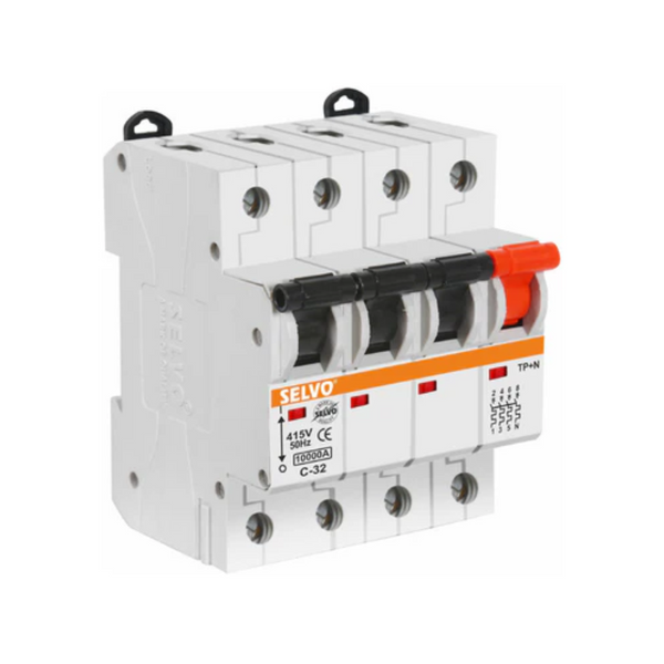 SELVO C-32A Three Pole Neutral (TPN) MCB – selvoelectricalsindia