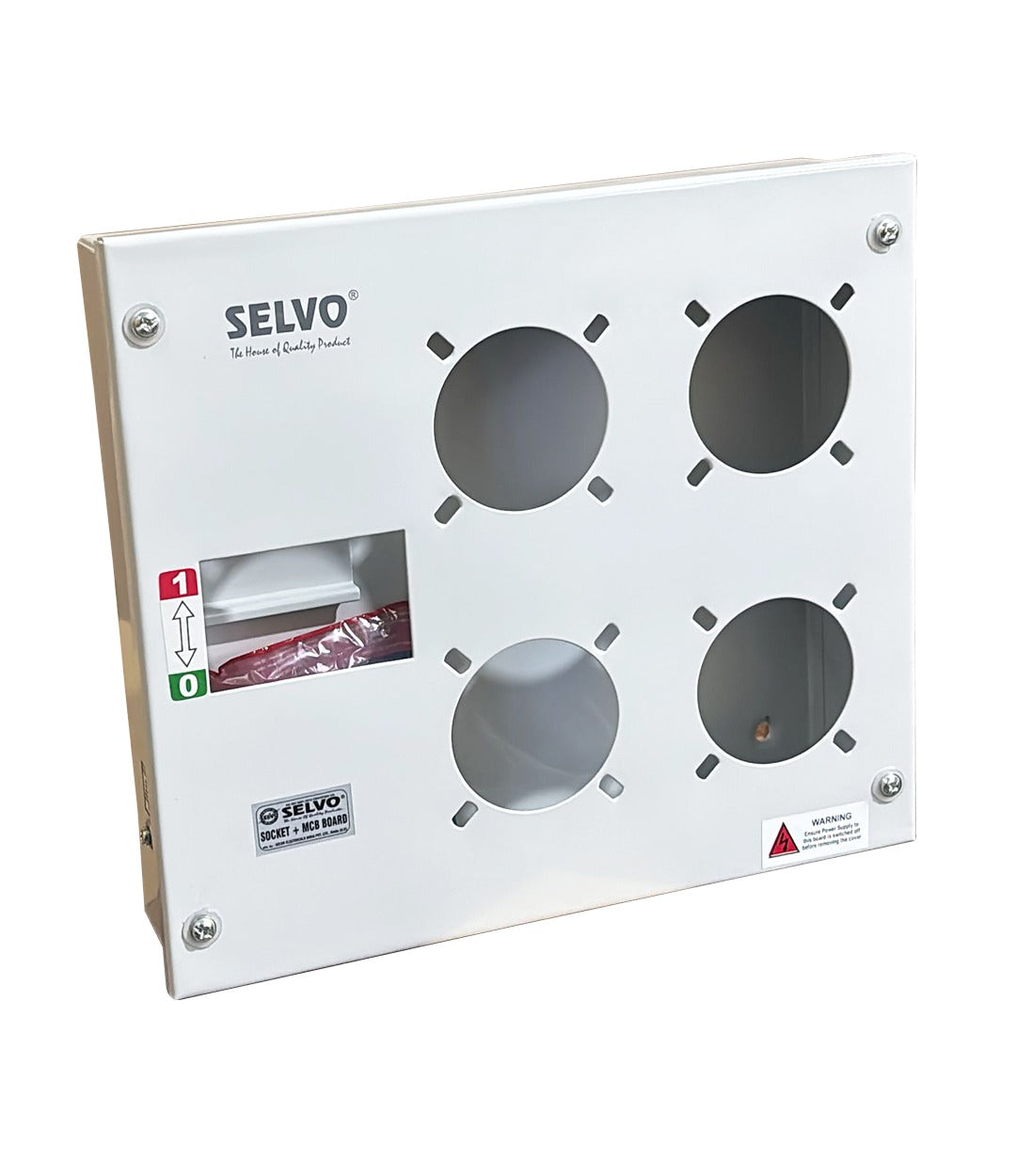 SELVO 4 SOCKET +1 MCB Slot Industrial plug socket Distribution board ...
