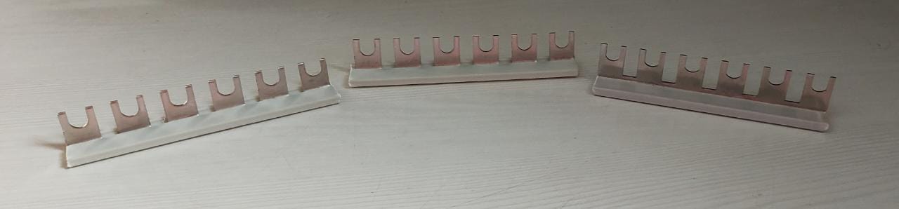 SELVO 6 WAY MCB FORK TYPE COPPER BUSBAR WITH PVC SHELL ( PACK OF 24 ...