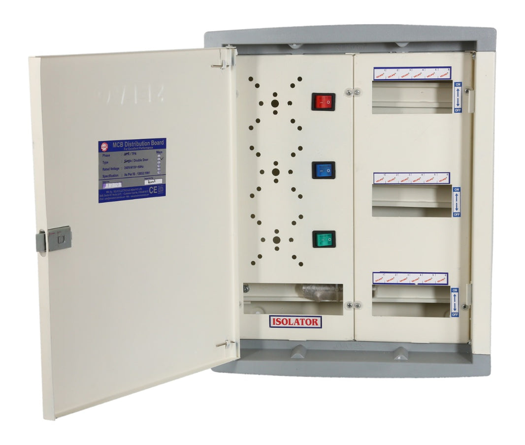 TPN PHASE SELECTOR MCB DISTRIBUTION BOARD – selvoelectricalsindia